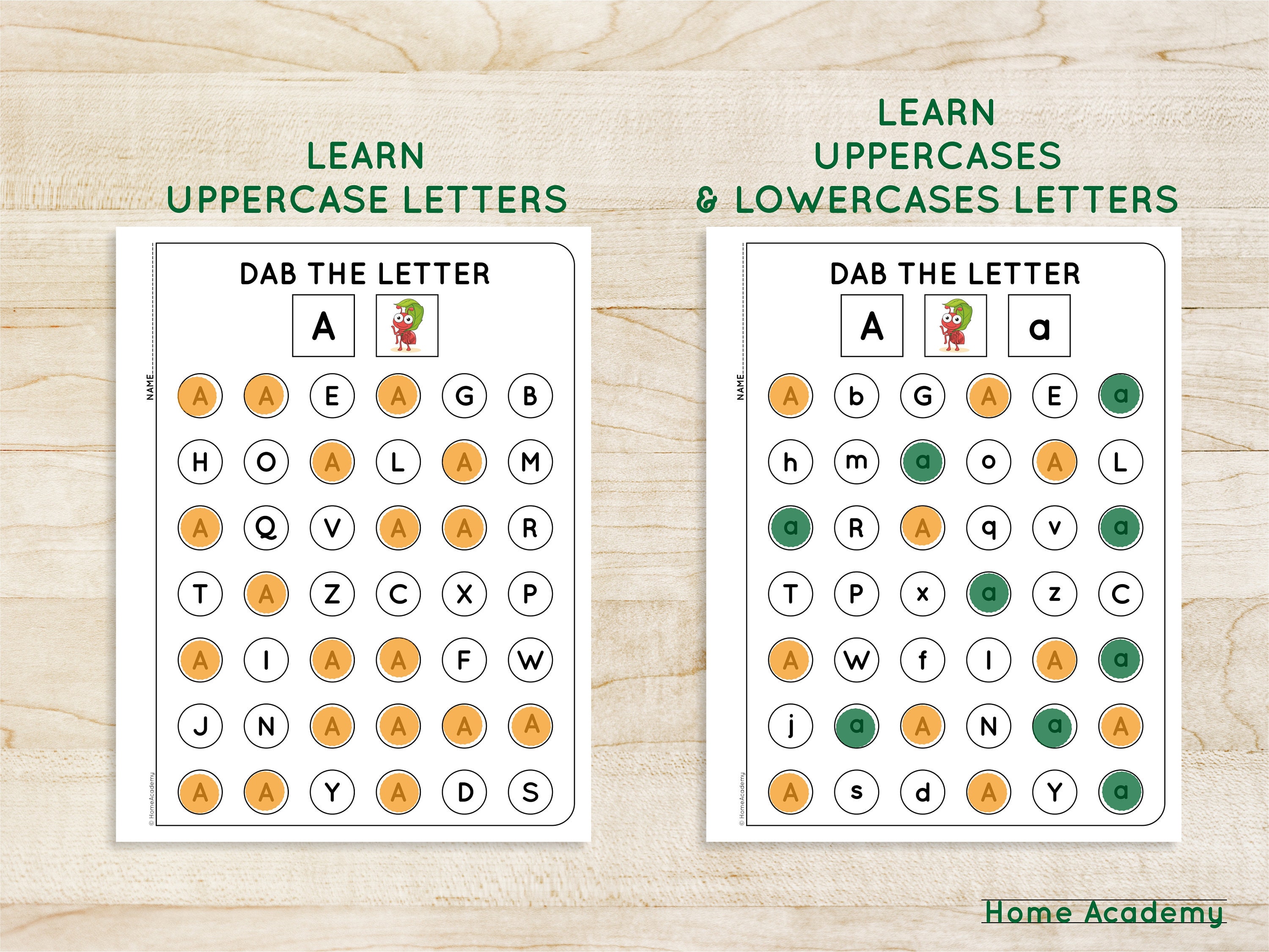 ALPHABET DAB IT Lettering Worksheets Preschool Printables Preschool ...
