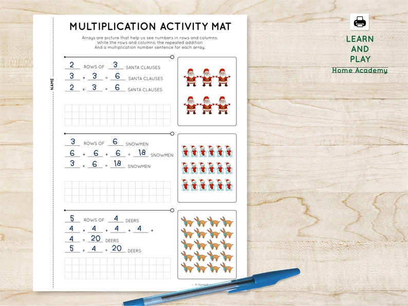 MULTIPLICATION Practice 2nd Grade Math Worksheets Printable ...