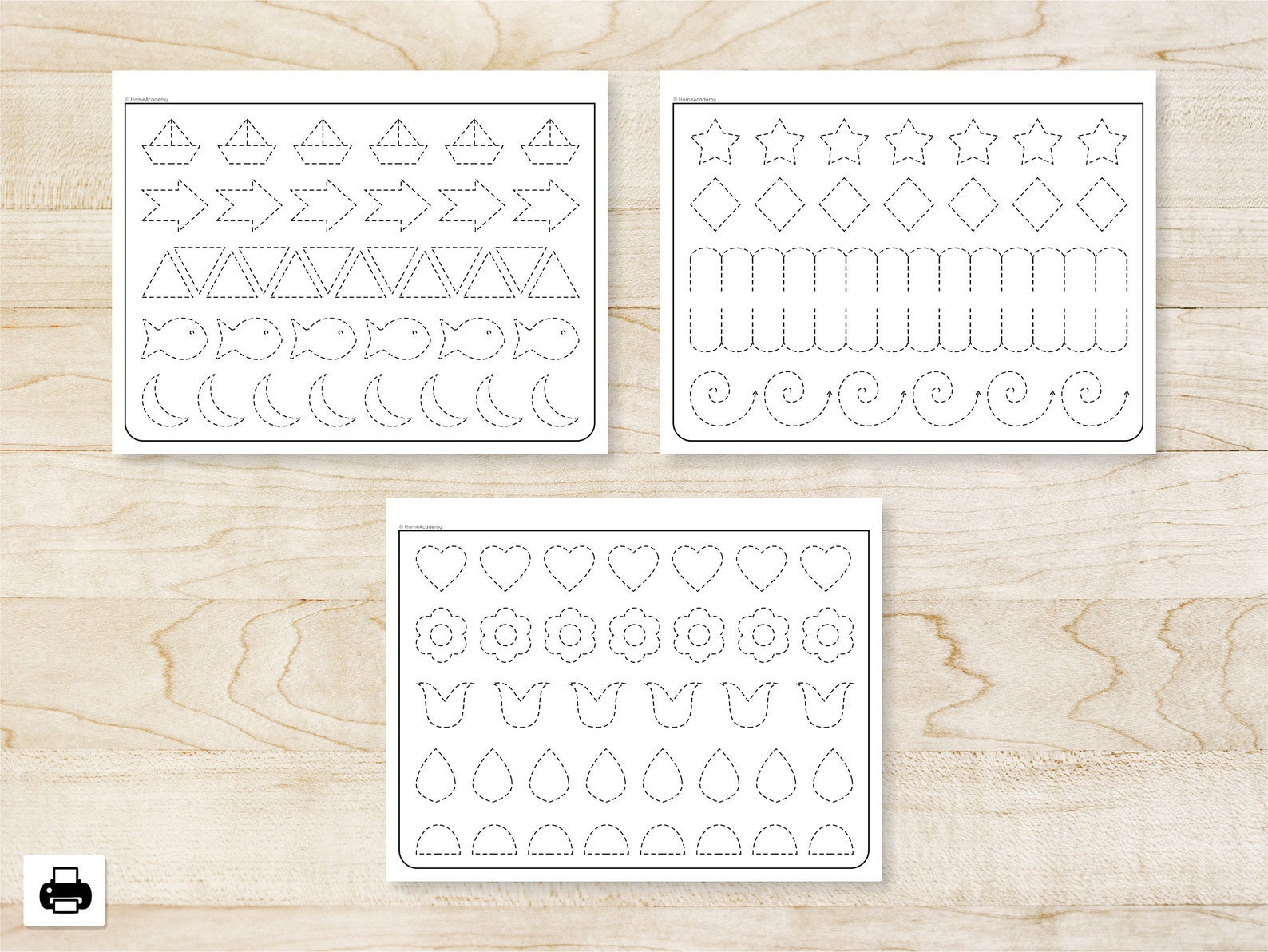 PEN CONTROL Worksheets Printable Preschool Worksheets Tracing - Etsy