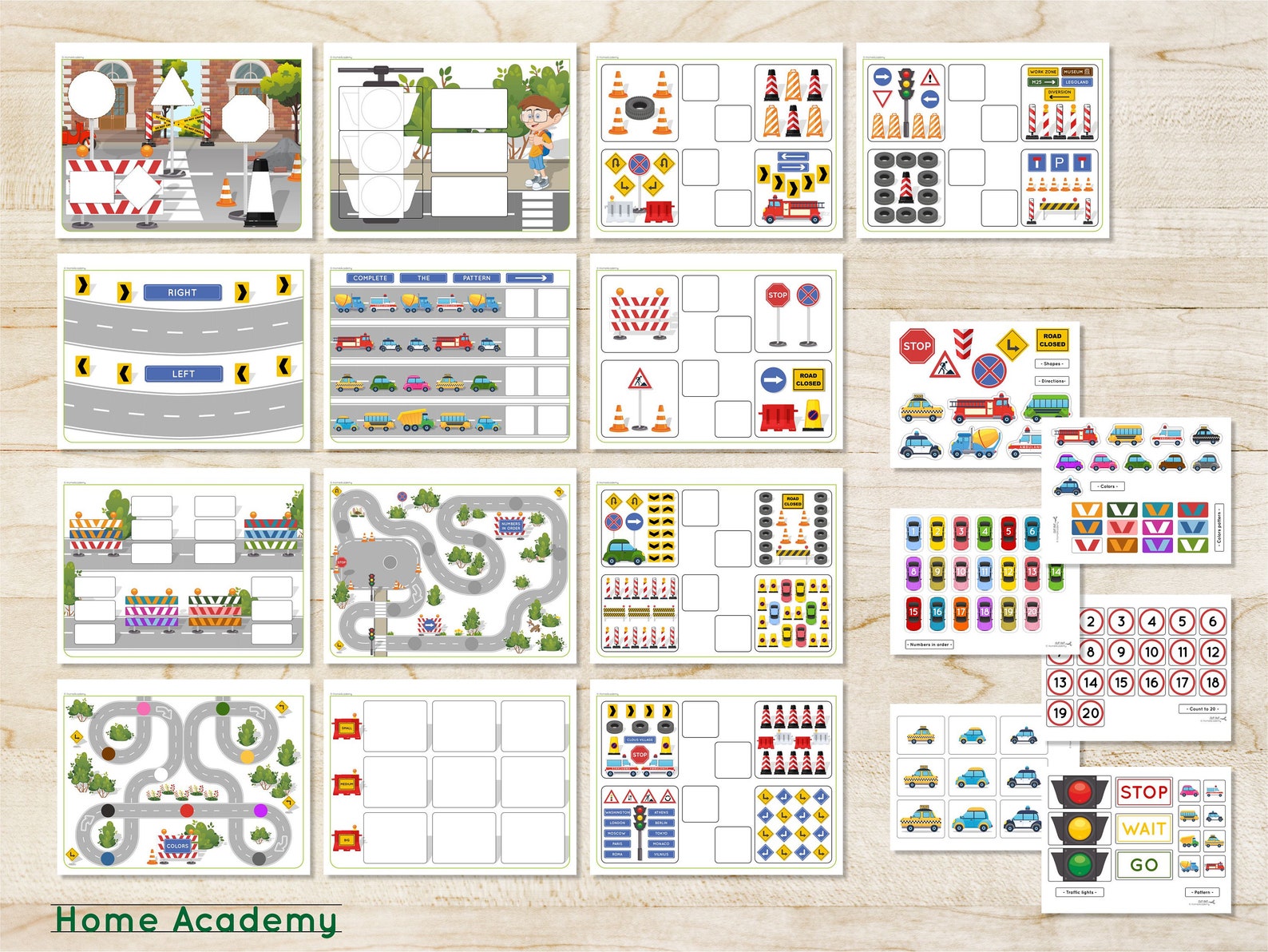 CARS Busy Book Toddler Learning Toy Printable Homeschool Worksheets ...