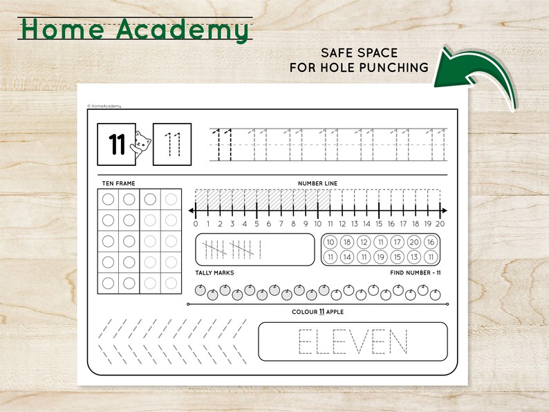 Learning Numbers 11-20 Printable Preschool Worksheets - Etsy