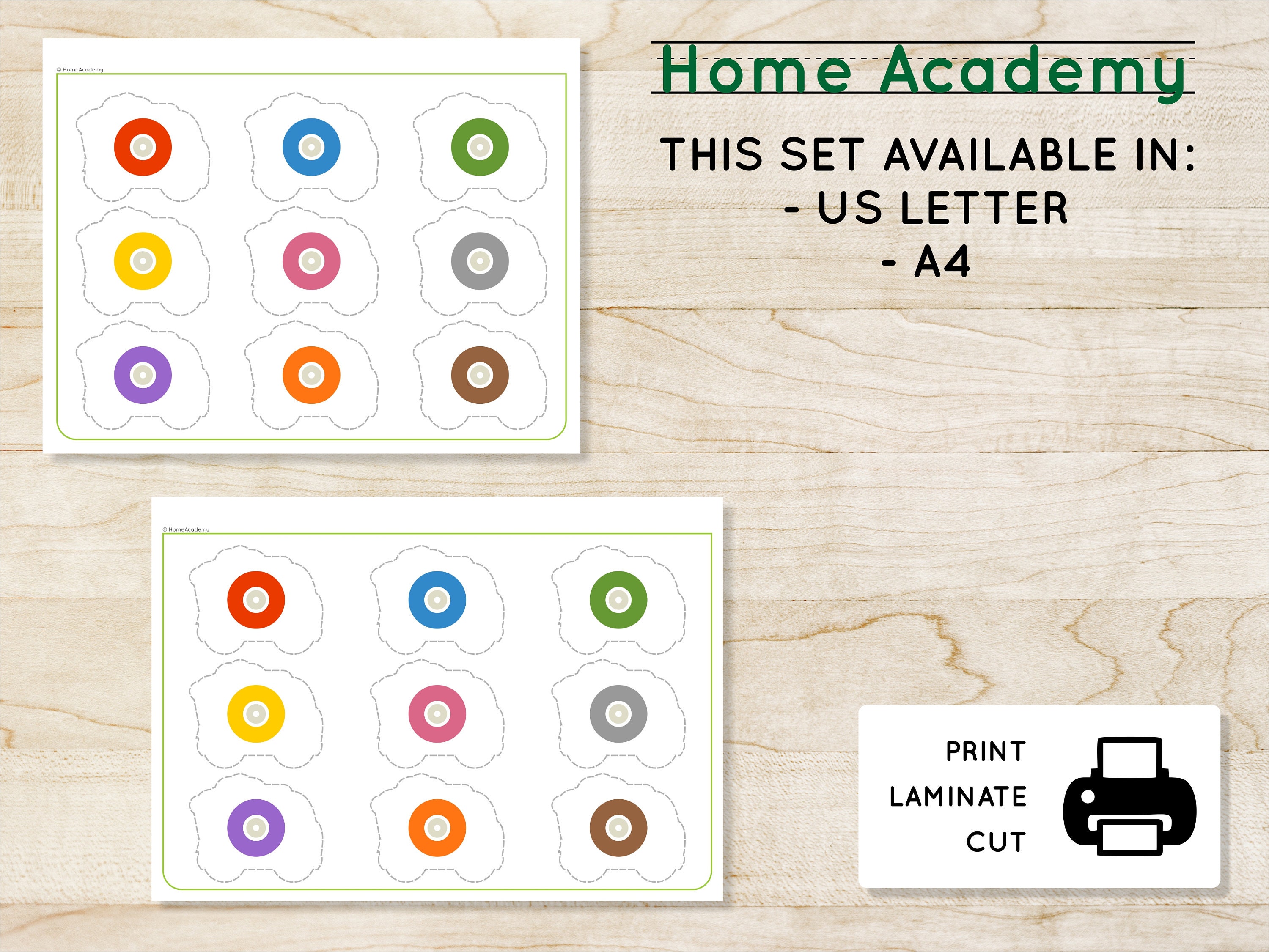 COLORS Toddler Busy Book Printable Preschool Worksheets - Etsy