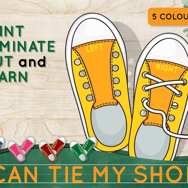 Tie Shoe Practice Card - Etsy