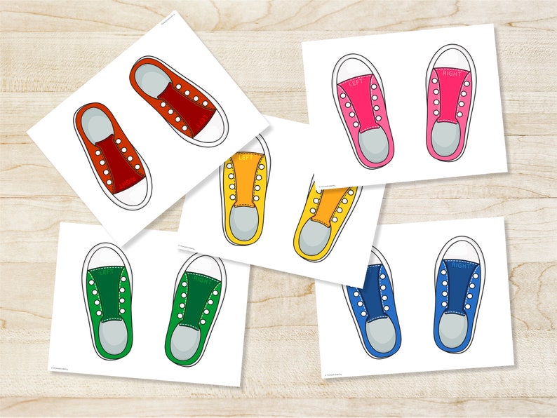 Learn to Tie Shoes Printable Shoe Tying Practice Card Shoelaces Kid's ...