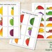 Printable Matching Card Game for Toddler VEGETABLES/FRUIT - Etsy