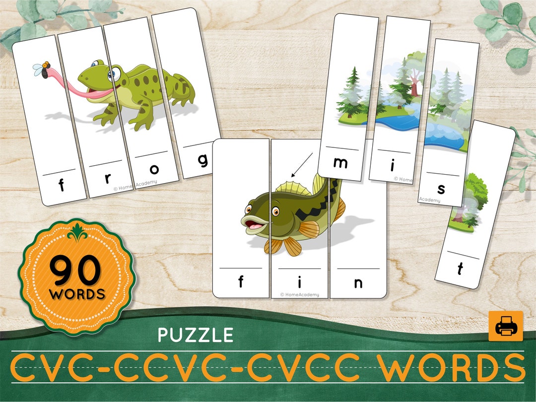 CVC Words Homeschool Worksheets Printable Reading Practice Activity ...