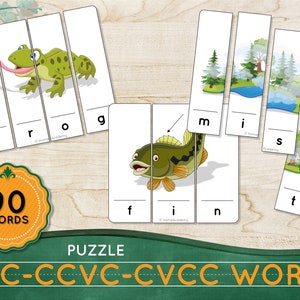 CVC Words Homeschool Worksheets Printable Reading Practice Activity ...