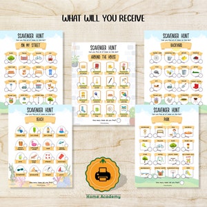 Printable SCAVENGER HUNT Bundle Printable Games for Kids Summer Toddler ...