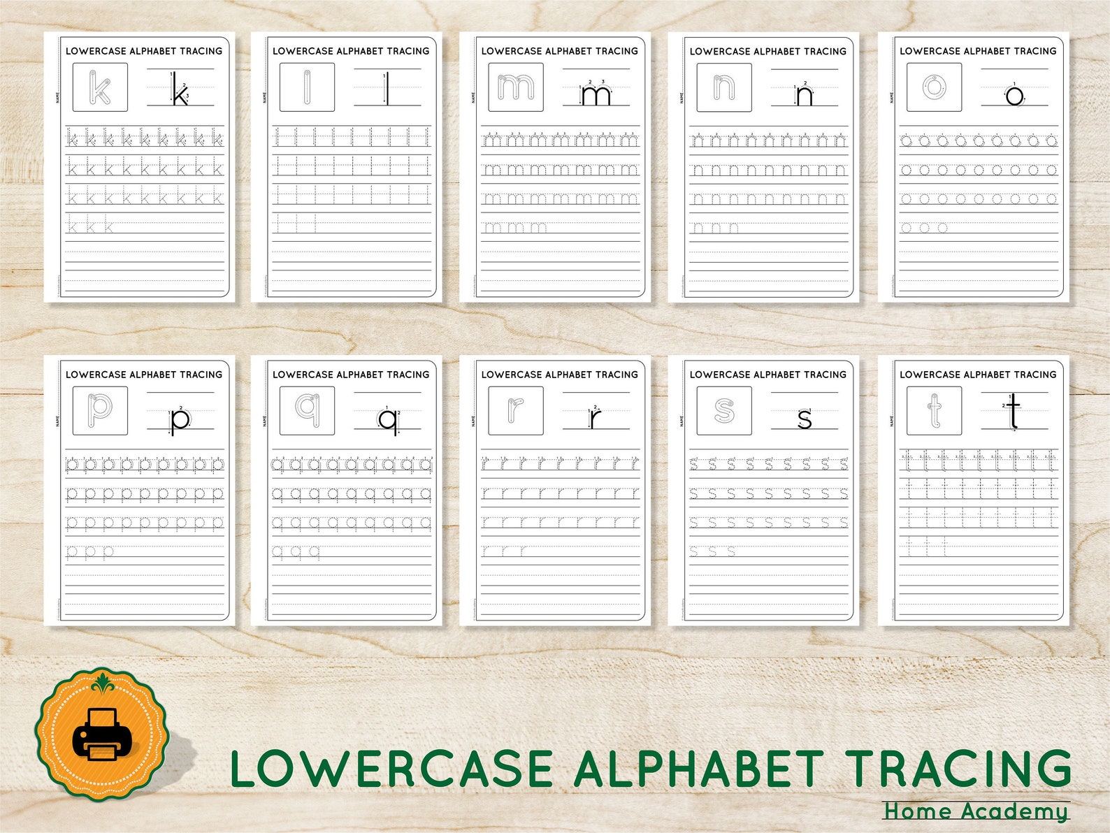 Printable 26 LOWERCASE Tracing Alphabet Worksheets - Etsy UK
