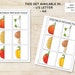 Printable Matching Card Game for Toddler VEGETABLES/FRUIT - Etsy