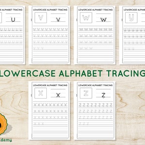 Printable 26 LOWERCASE Tracing Alphabet Worksheets - Etsy UK
