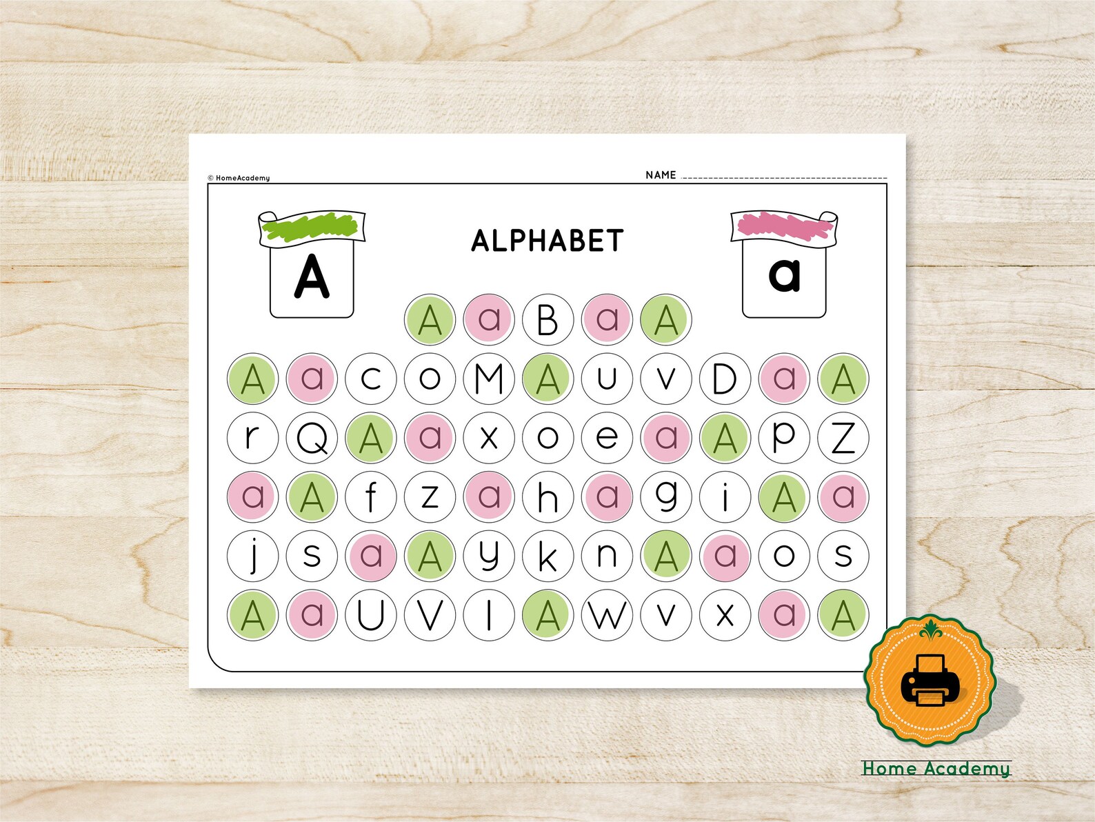 Printable ALPHABET Worksheets for Kids Homeschool Learning Binder Dab ...