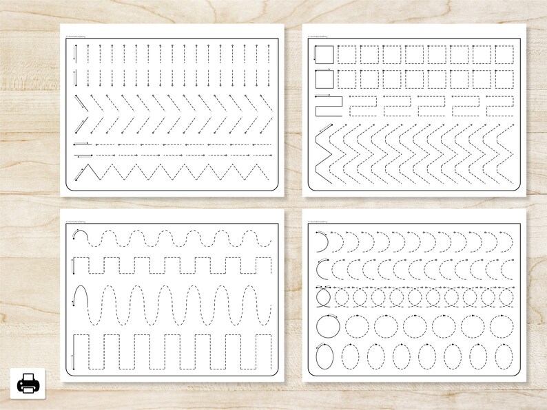 PEN CONTROL Tracing Worksheets Printable Preschool Worksheets Busy Book ...