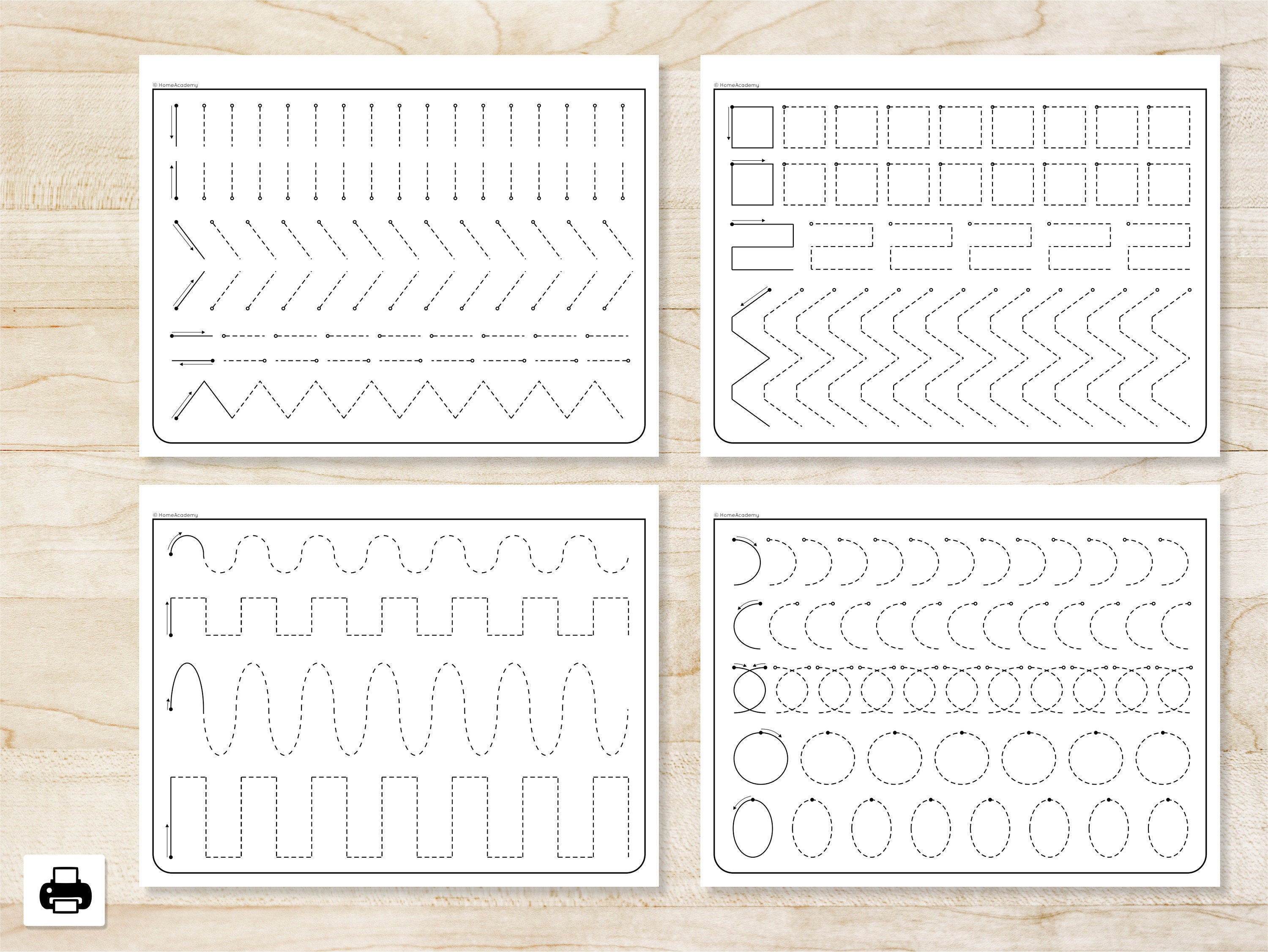PEN CONTROL Tracing Worksheets Printable Preschool Worksheets Busy Book ...