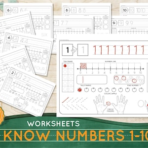 1-10 Number Tracing Book Printable Preschool Worksheets Homeschool ...
