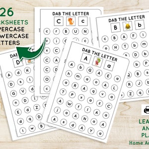 ALPHABET DAB IT Lettering Worksheets Preschool Printables Preschool ...
