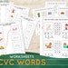 CVC Words Homeschool Worksheets Printable Reading Practice | Etsy