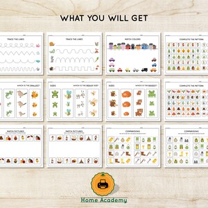 50 Printable Worksheets BUNDLE Alphabet, Shapes, Math and Other Fun ...