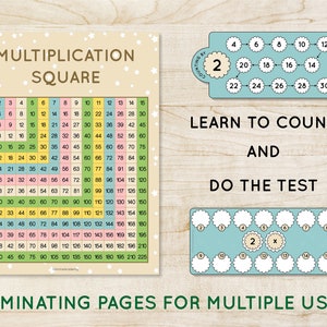 Skip Counting and Testing Cards Printable Multiplication Learning Aid ...