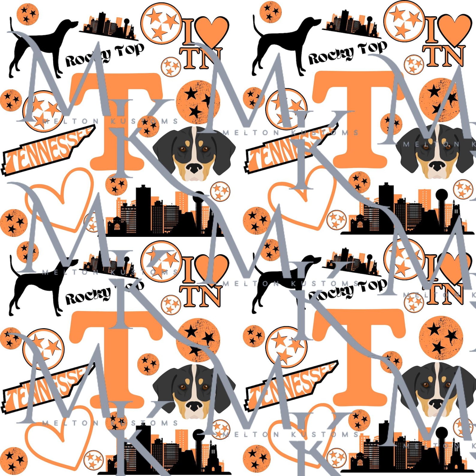 Tennessee Vols Seamless Pattern - Etsy