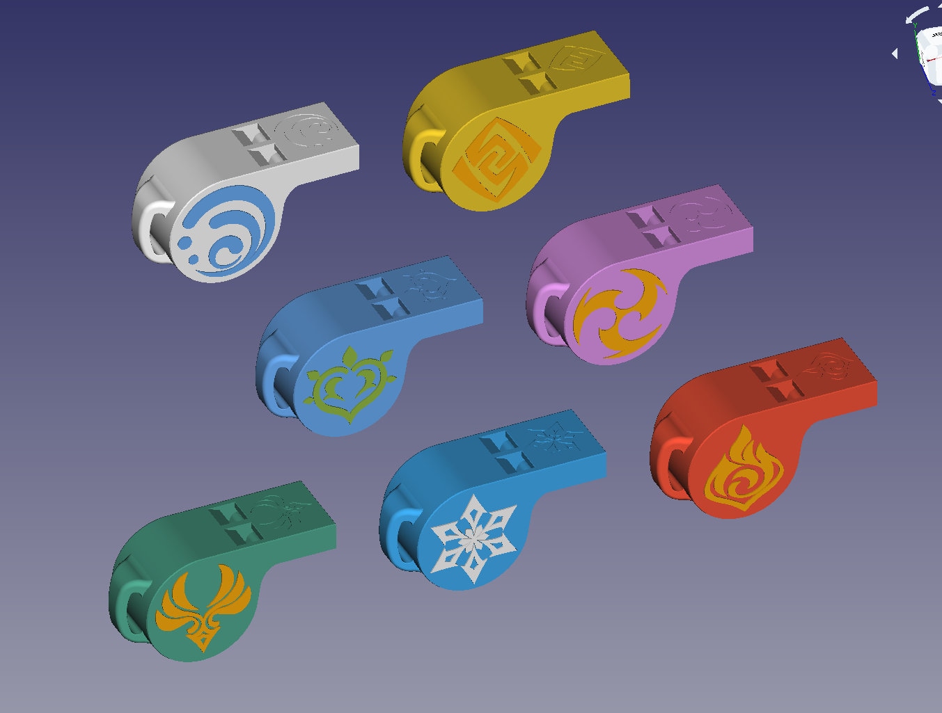 Extra Large Whistle Genshin Impact Inspired Vision - Etsy Canada