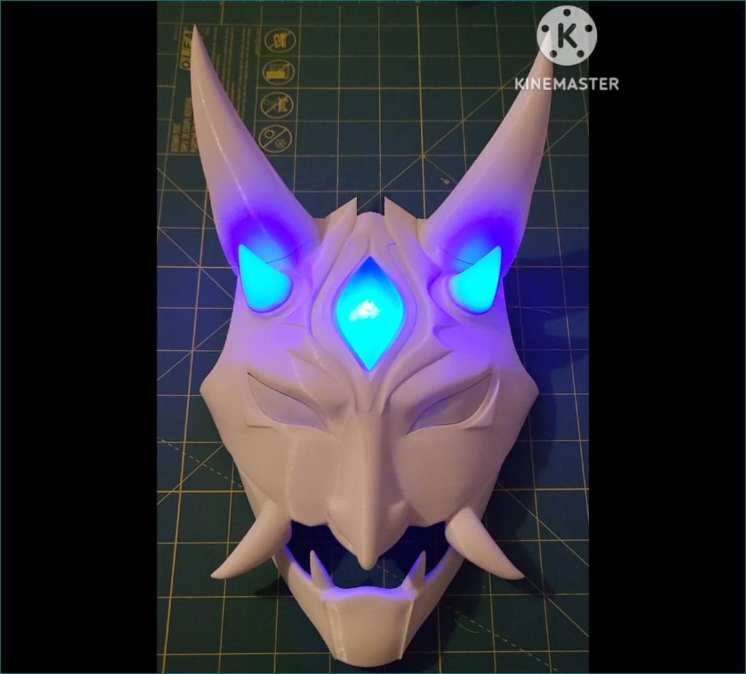 3D Printed Xiao Mask, Genshin Impact Inspired Wearable Cosplay Demon ...
