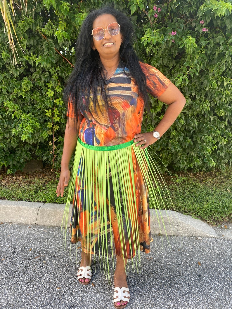 ASHENDA GRASS Apron Free Shipping - Etsy