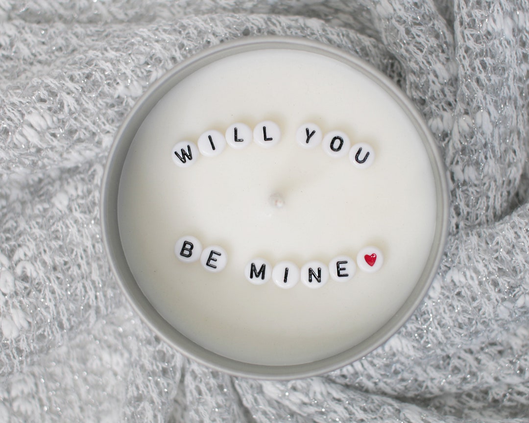 Will You Be Mine Hidden Message Candles Gifts for Her Gift for Him Gift ...