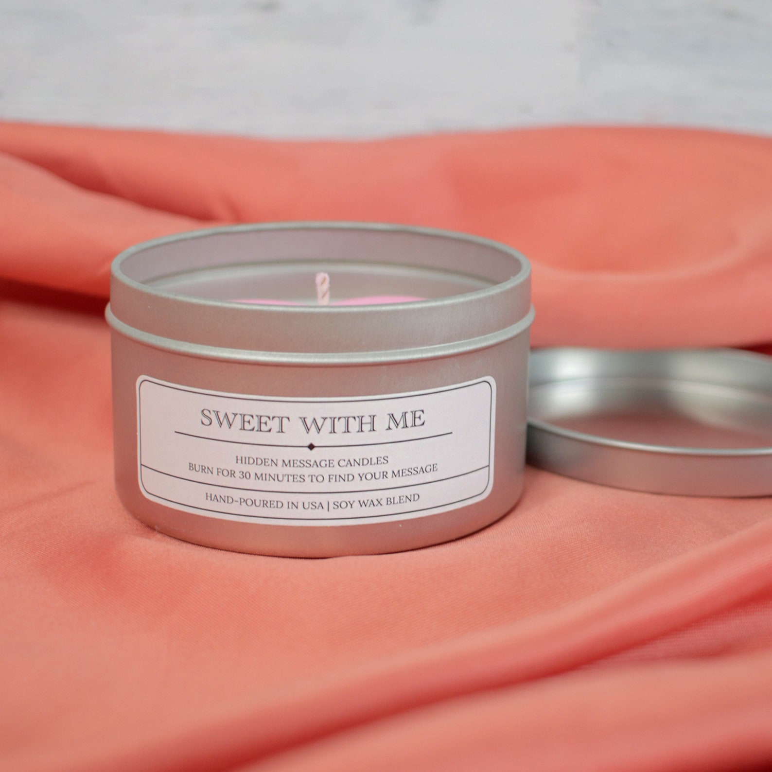 Custom Message Hidden Message Candles Gifts for Her Gift | Etsy