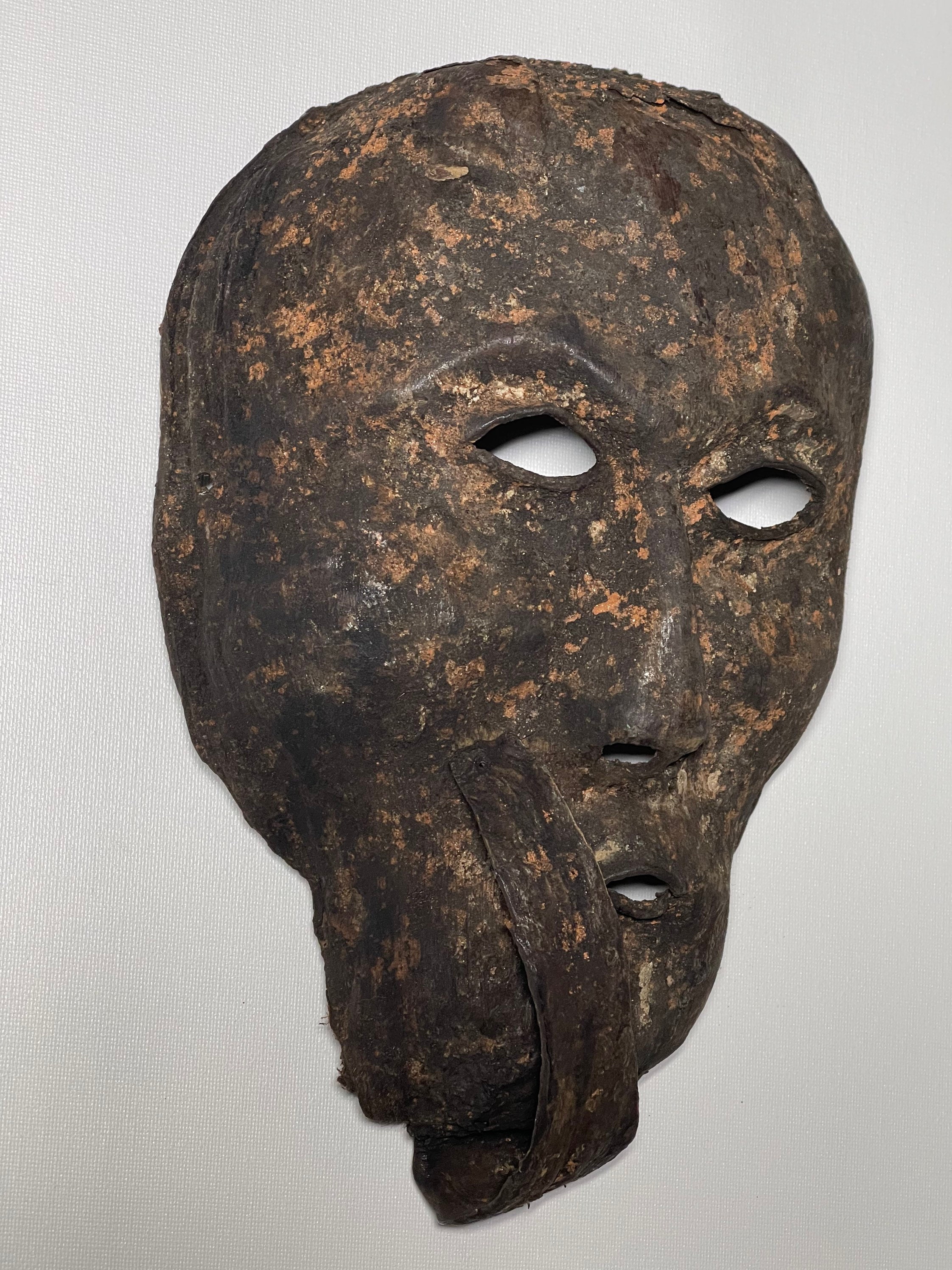 Rare & Interesting Old Tribal Primitive Shaman Leather Mask With ...