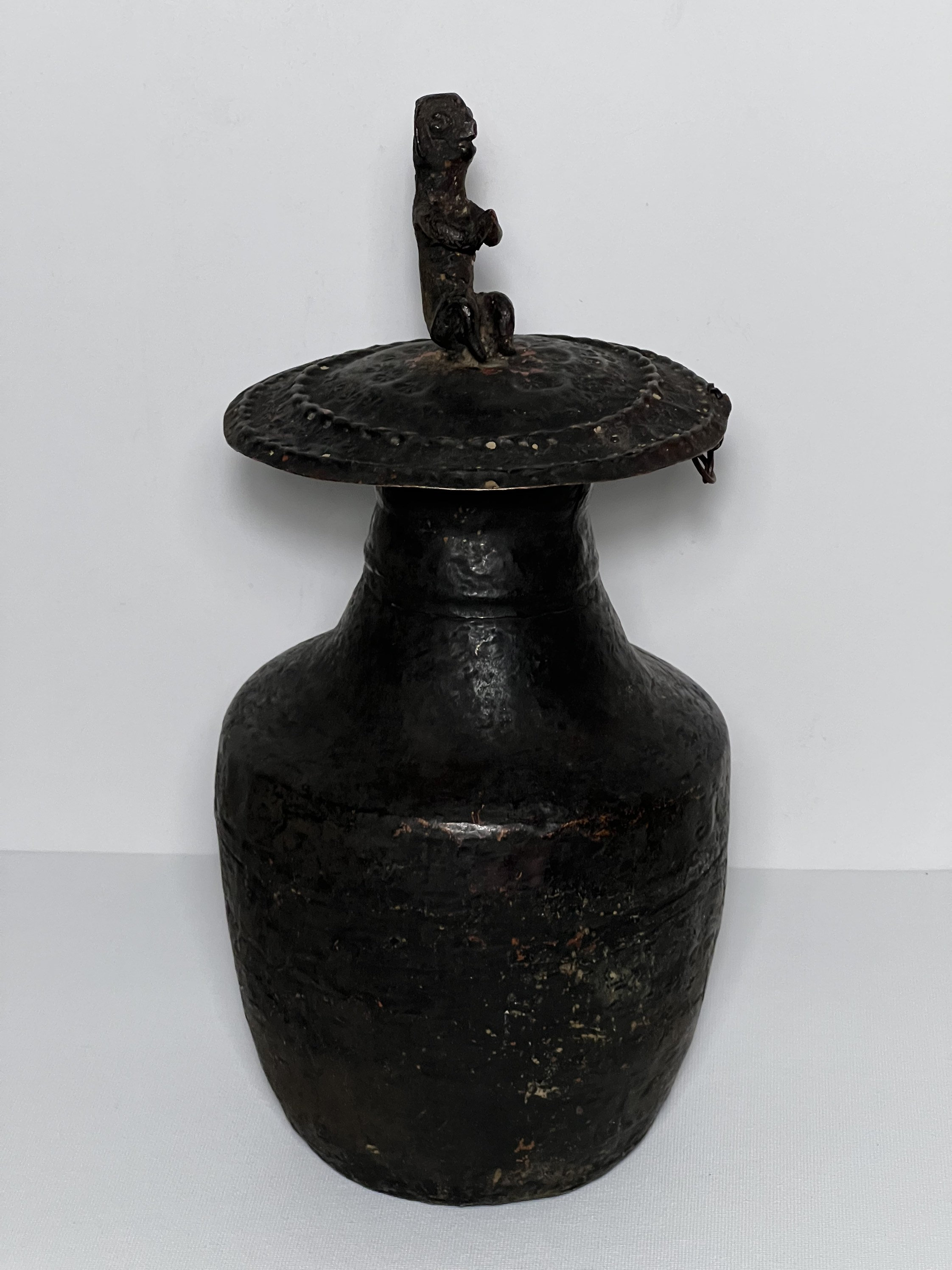 Rare Beautiful Antique Shaman Copper Water Pot (gagri) With Votive ...