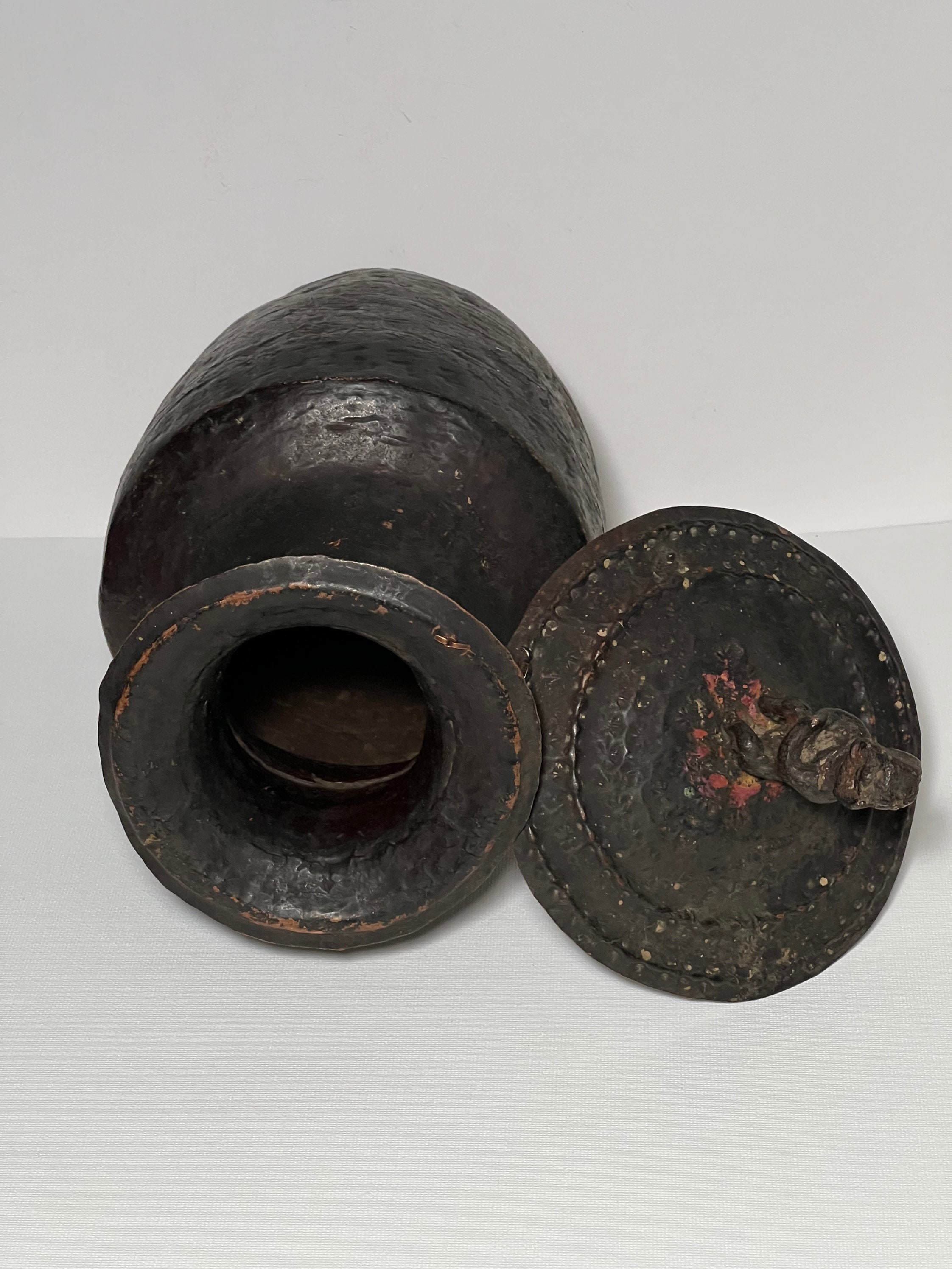 Rare Beautiful Antique Shaman Copper Water Pot (gagri) With Votive ...