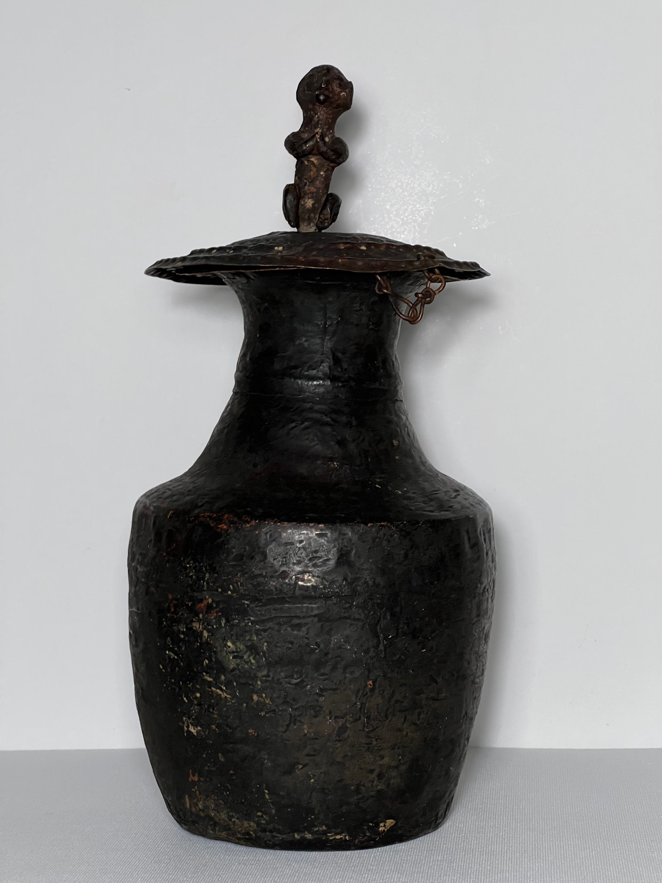 Rare Beautiful Antique Shaman Copper Water Pot (gagri) With Votive ...