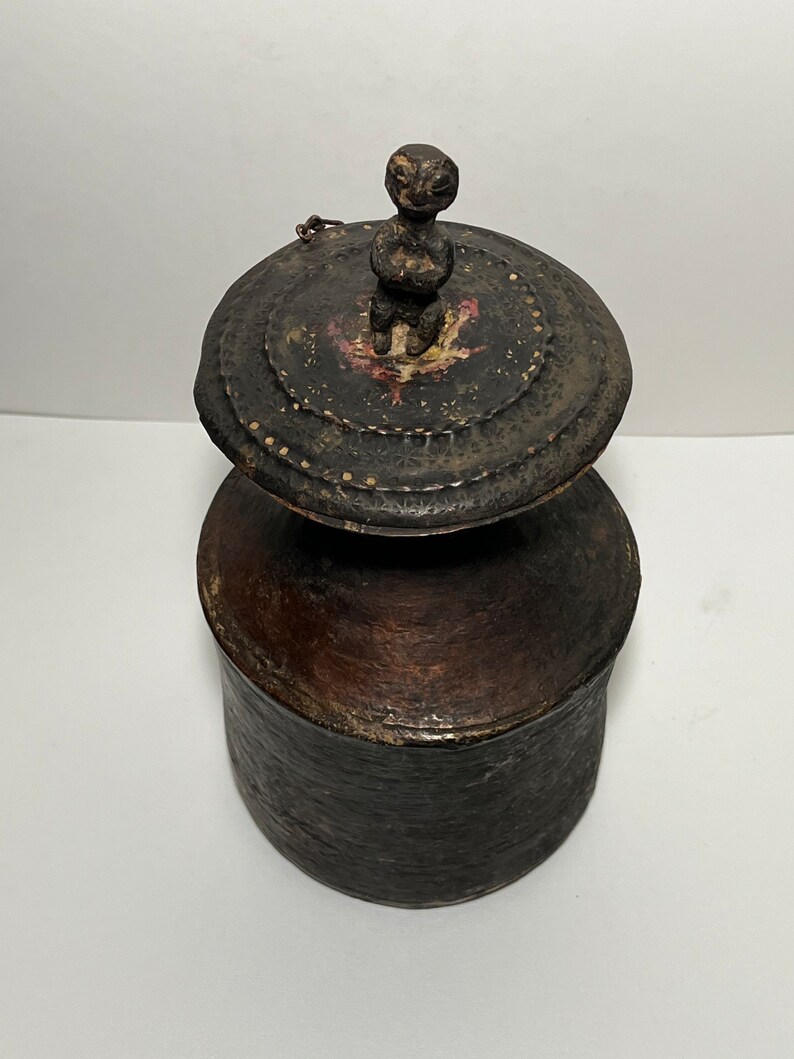 Rare Beautiful Antique Shaman Copper Water Pot (gagri) With Votive ...