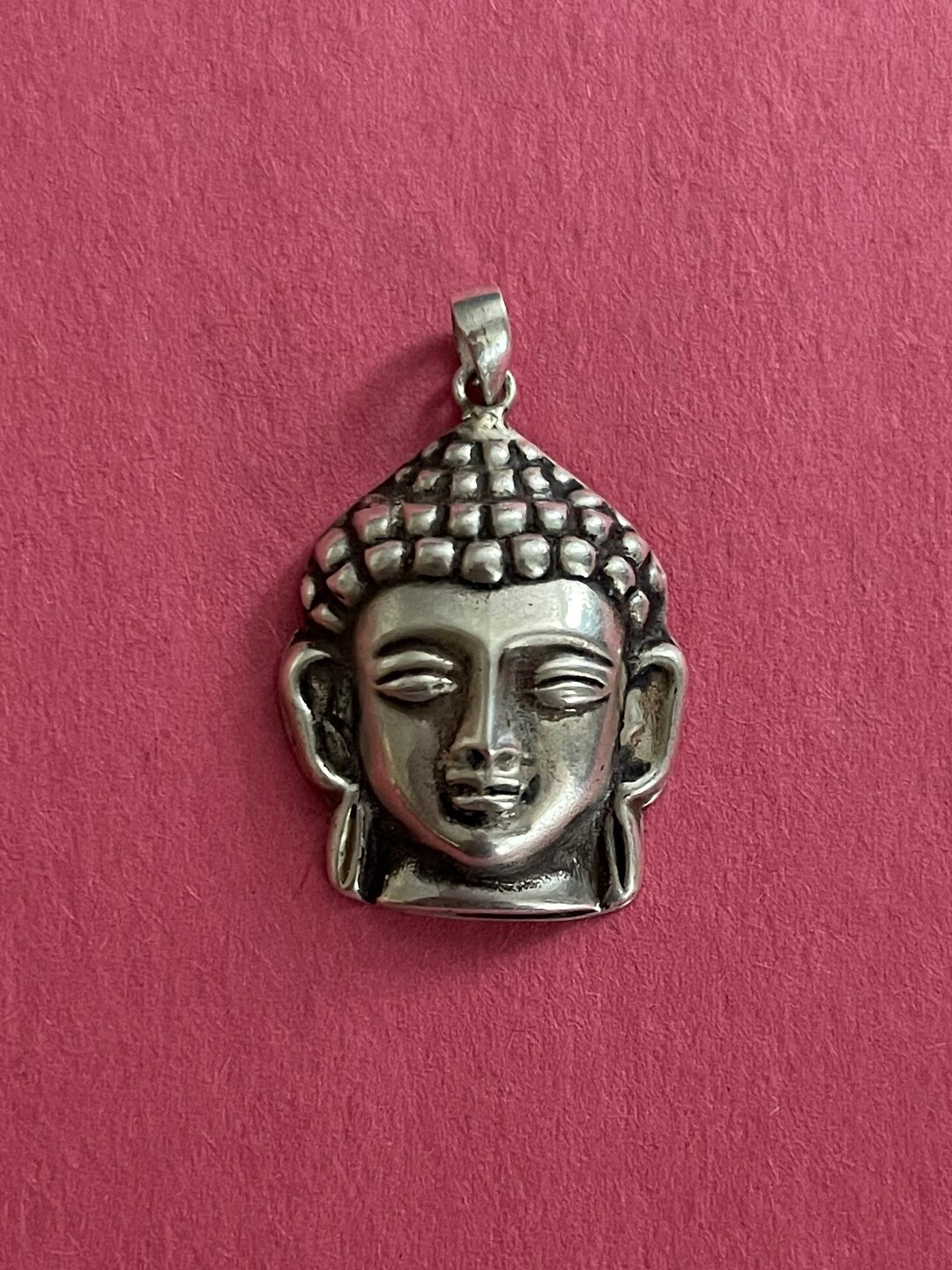 Beautiful Handmade Silver Buddha Head Pendant From Nepal.it is a Hollow ...