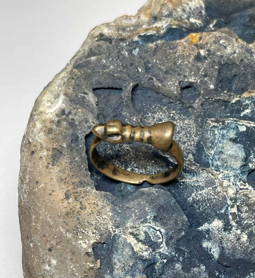 Rare Antique Thokcha Ring a Bell on the Top From Tibet.(ring Size in U ...