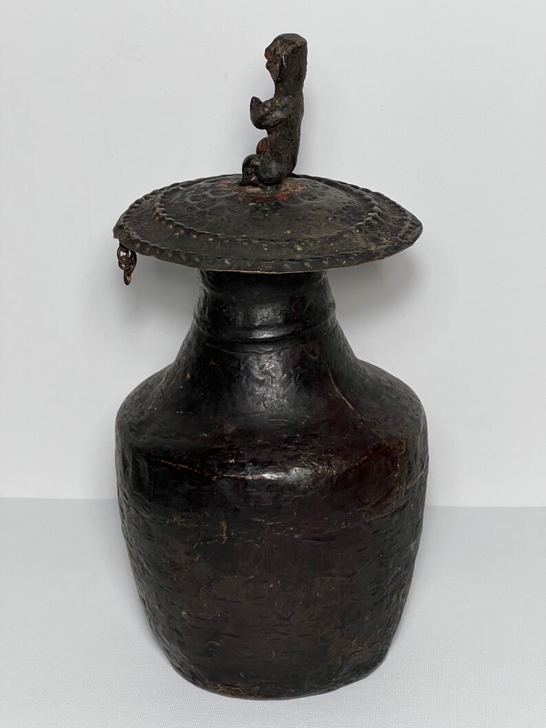 Rare Beautiful Antique Shaman Copper Water Pot (gagri) With Votive ...