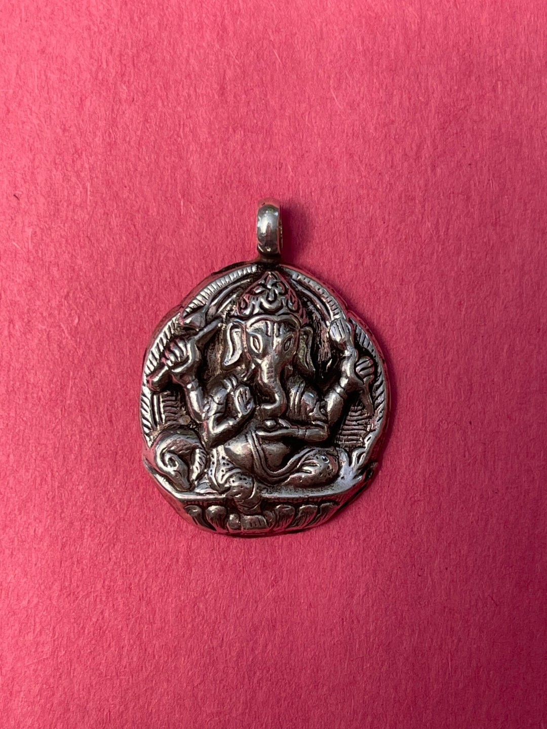 Beautiful Handmade Silver Ganesh Pendant From Nepal.it is a Hollow ...