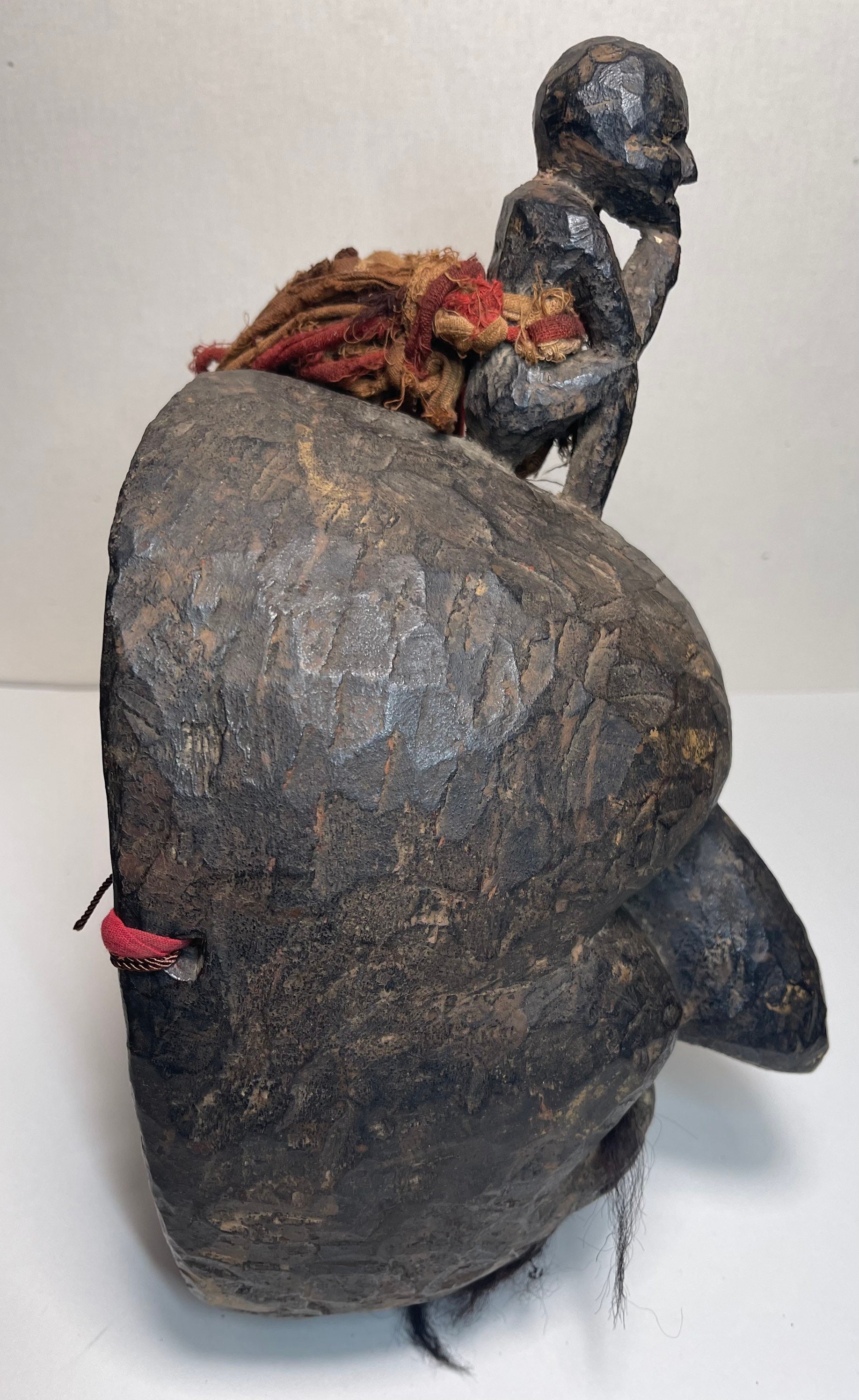 Rare Master Piece Antique Primitive Wooden Shaman Mask With a Figurine ...