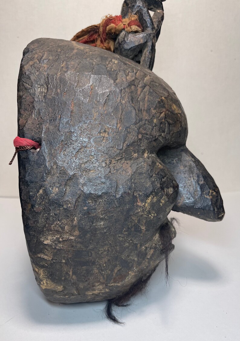Rare Master Piece Antique Primitive Wooden Shaman Mask With a Figurine ...