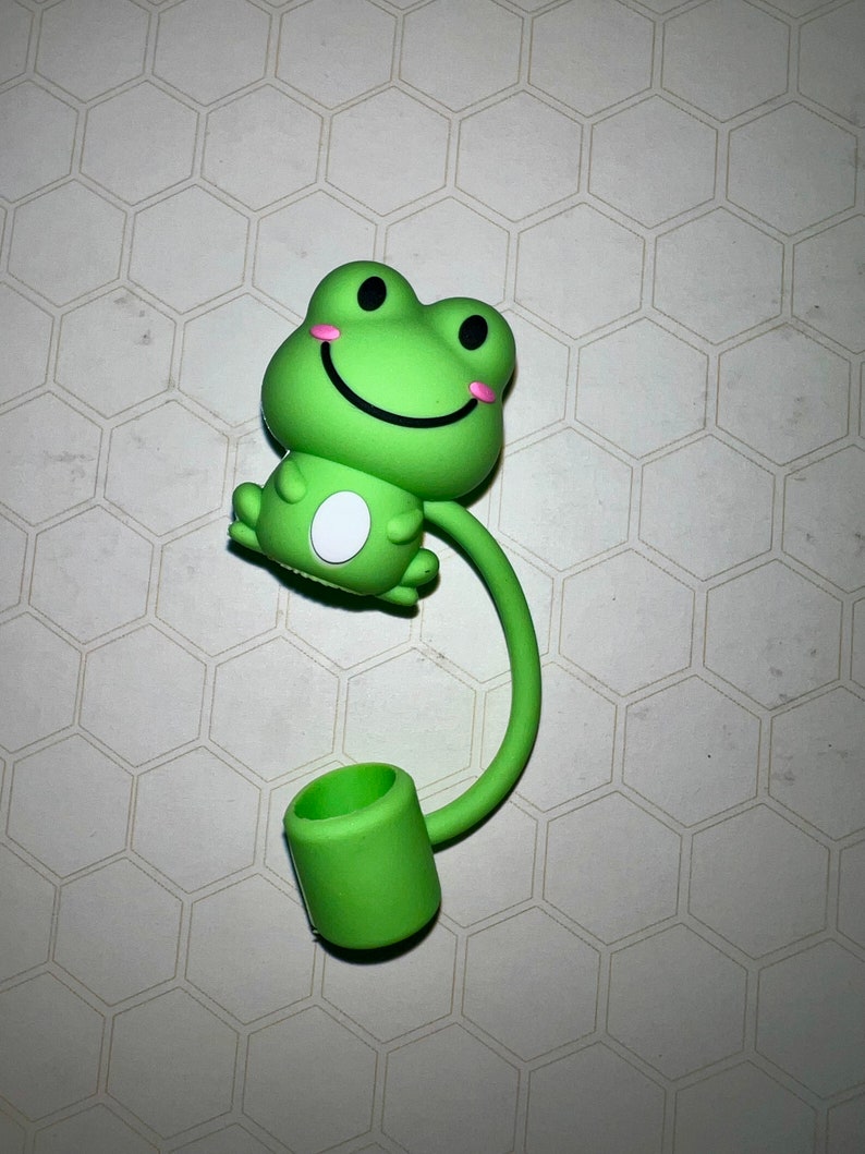 Frog Straw Topper - Etsy