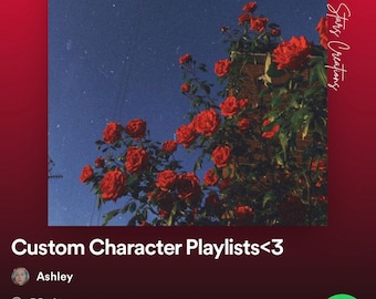 Themed Custom Comfort Character Playlist - Etsy