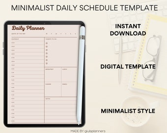 Minimalist Weekly Schedule Digital Weekly Template Printable Weekly ...