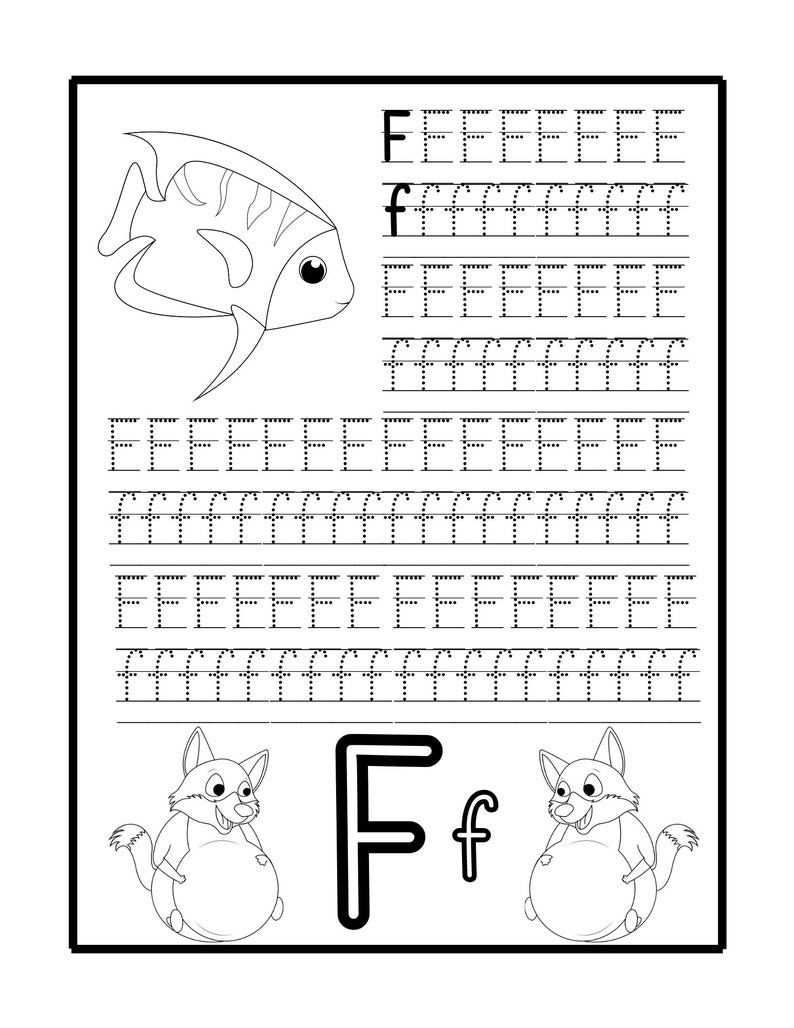 Digital ABC Tracing and Coloring Book,abc Coloring Pages,preschool ...