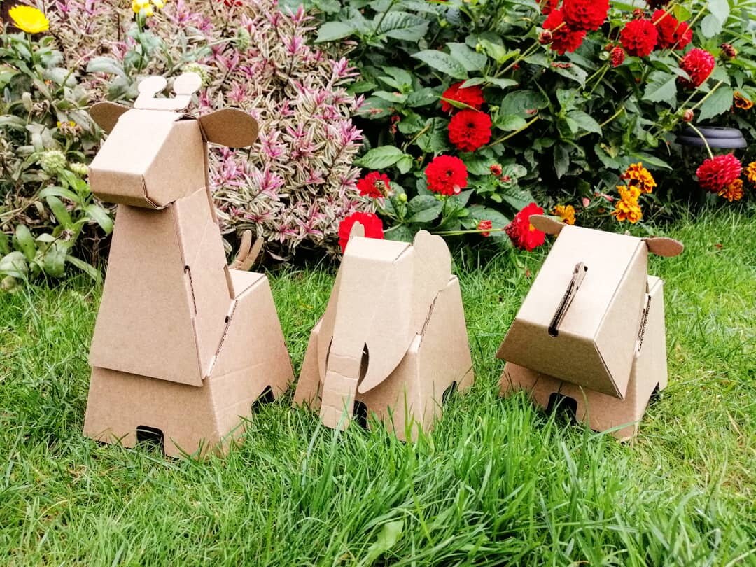 Cardimals African Trio Cardboard Animals, Cardboard Craft, Cardboard ...