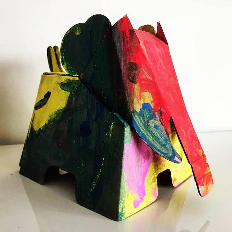 3D Cardboard Animal Model for Kids Aka Cardimals Ellie | Etsy