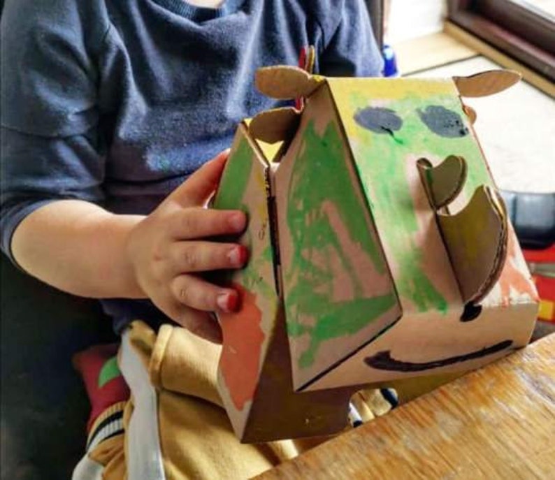 3D Cardboard Animal Model for Kids Aka Cardimals Dakari - Etsy