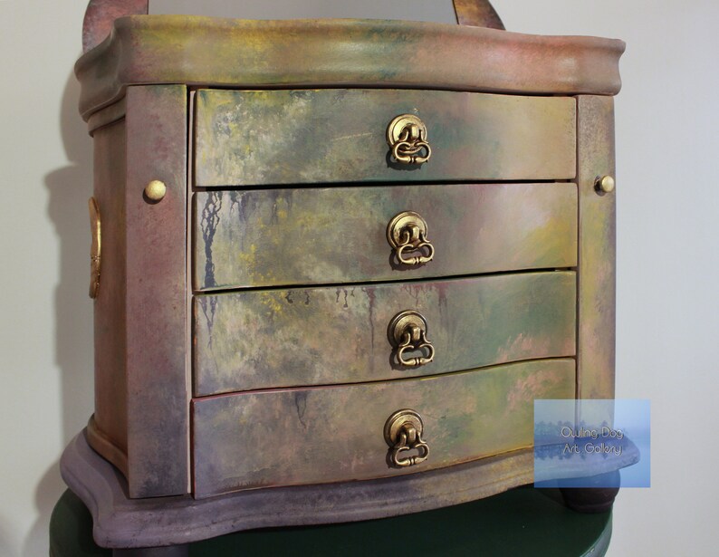 SOLD Hand-painted Boho Style Jewelry Box (refinished & Redesigned) - Etsy