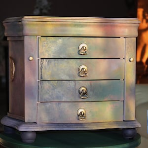 SOLD Hand-painted Boho Style Jewelry Box (refinished & Redesigned) - Etsy