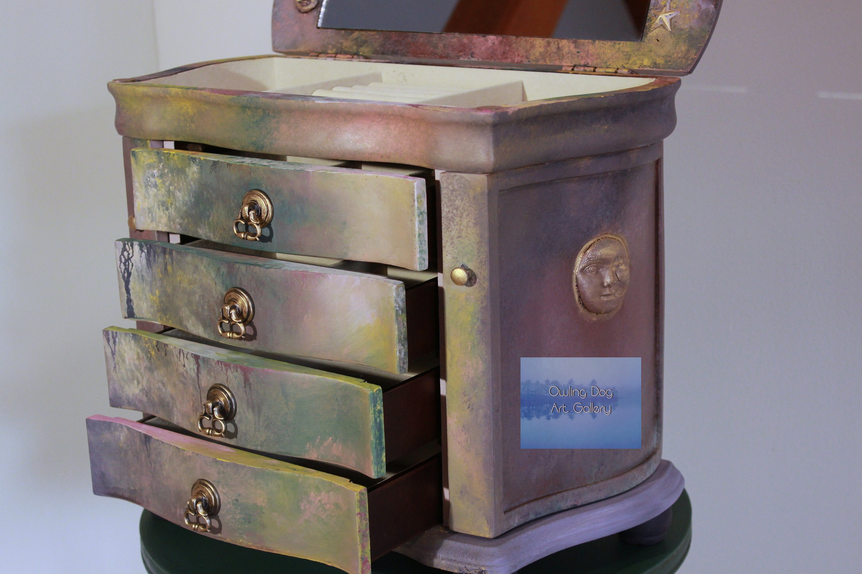 SOLD Hand-painted Boho Style Jewelry Box (refinished & Redesigned) - Etsy